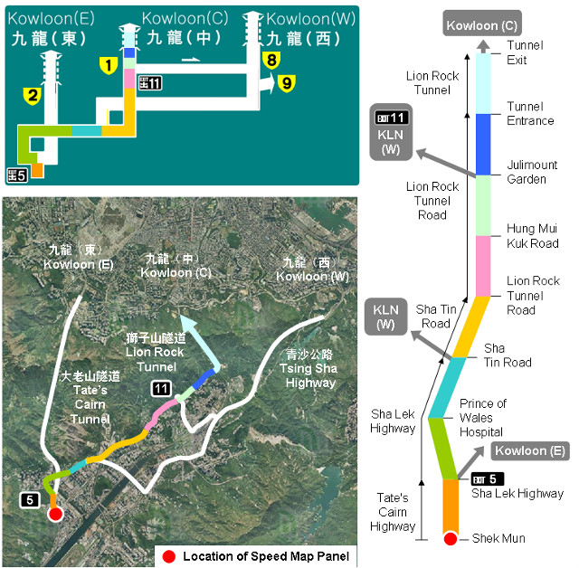 Transport Department - Speed Map Panel at Tate's Cairn Highway ...
