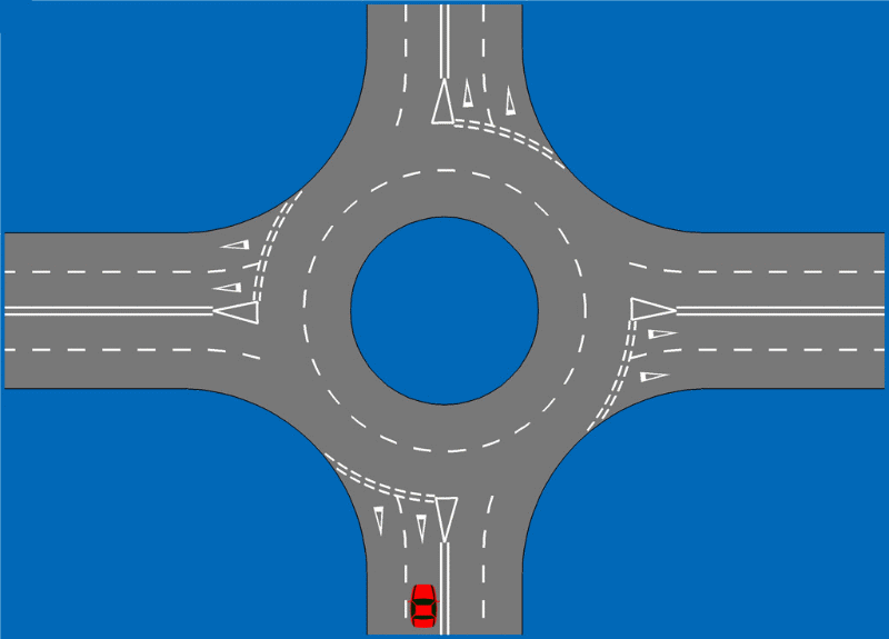 Transport Department - Conventional Roundabout (Turning right)